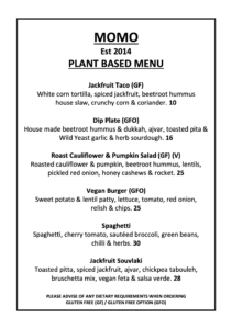 Momo Menus - Momo Traralgon